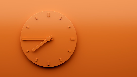 Minimal Orange Clock 745 O Clock Quarter To Eight Abstract Minimalist ... Minimal Orange Clock 745 O Clock Quarter To Eight Abstract Minimalist ...