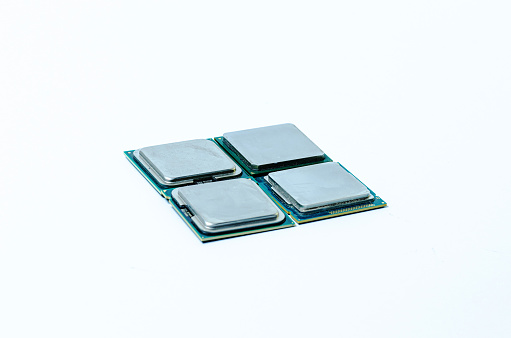Computer Processor Cpu Central Processing Unit Microchip Isolated On