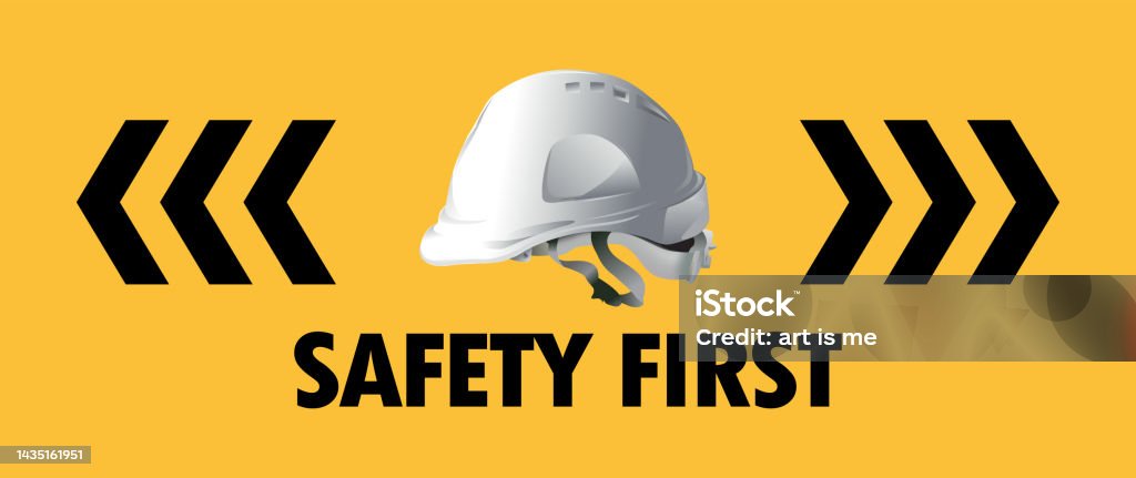 Safety First Engineer Helmet On Background Safety Equipment