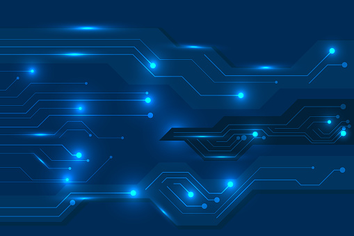 Futuristic And Innovation Abstract Circuit Board Background Stock