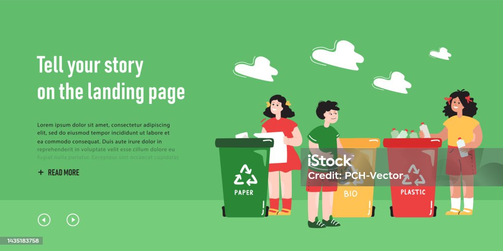 Children Sorting Garbage Into Recycle Bins Stock Illustration ... Children Sorting Garbage Into Recycle Bins Stock Illustration ...