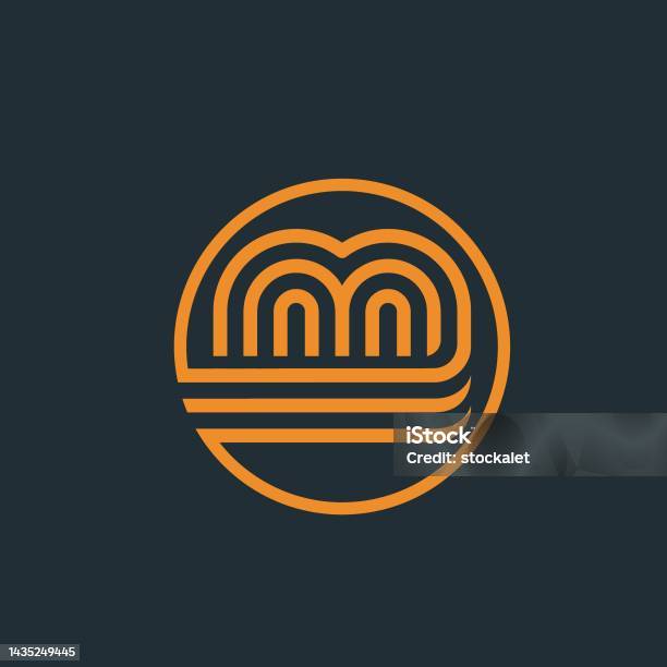 Logo De La Lettre M Icône De Lettrage Initial De Lalphabet Vecteurs