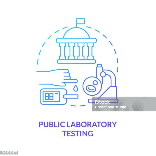 Icône De Concept Dégradé Bleu Pour Les Tests En Laboratoire Vecteurs