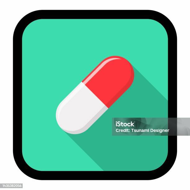 Capsule De Pilule Rouge Médecine Symboles De Marque Vectorielle Style