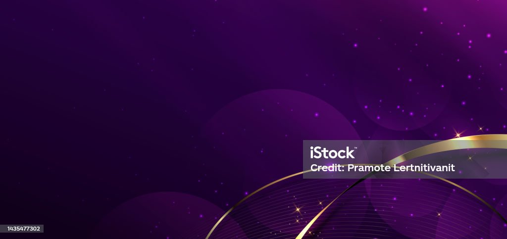 3d Gold Curved Gold Ribbon On Purple Background With Lighting Effect ... 3d Gold Curved Gold Ribbon On Purple Background With Lighting Effect ...