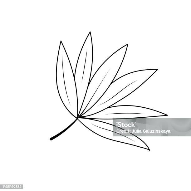 Brindille Dessinée À La Main Dans Le Style Doodle De Lart Au Trait