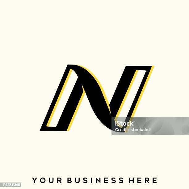 Logo Initial De Lalphabet Lettre N Icône De Lettrage Illustration