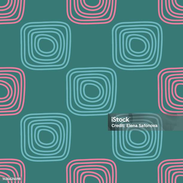 Vector Set Background Square Geometry Group Batik Graphic Hand Drawn