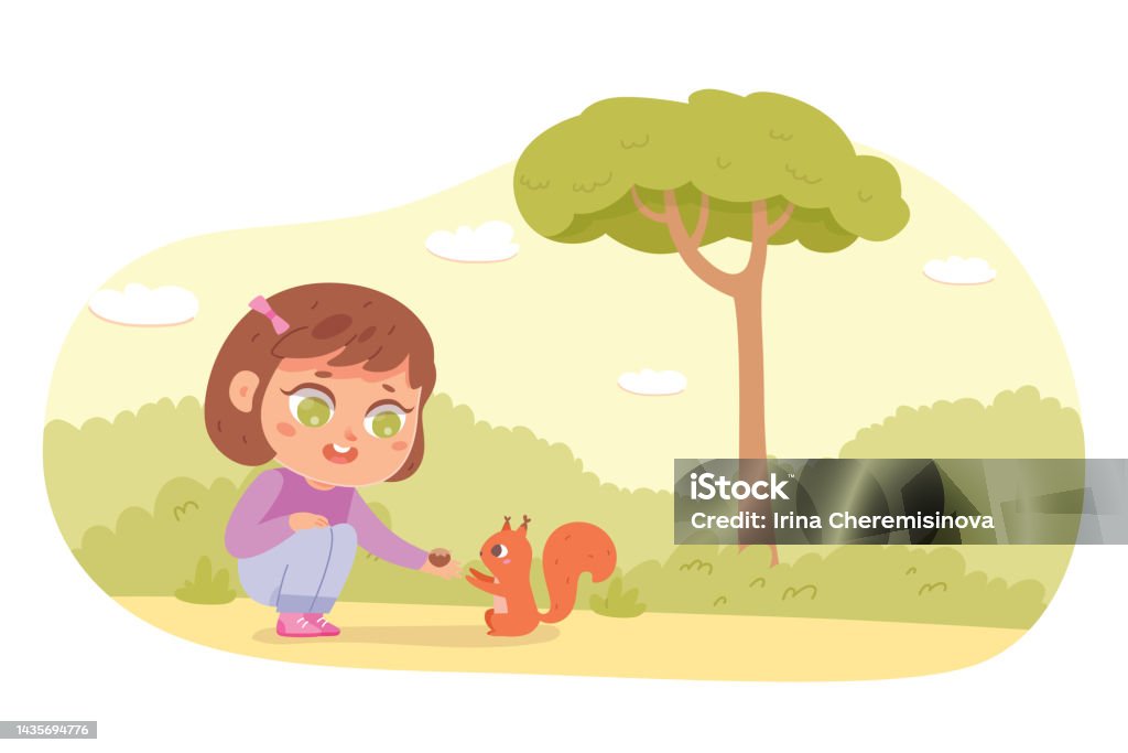Cute Girl Squirrel Cartoon