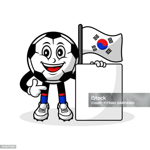 Maskot Kartun Sepak Bola Bendera Korea Selatan Dengan Spanduk Ilustrasi ... Maskot Kartun Sepak Bola Bendera Korea Selatan Dengan Spanduk Ilustrasi ...