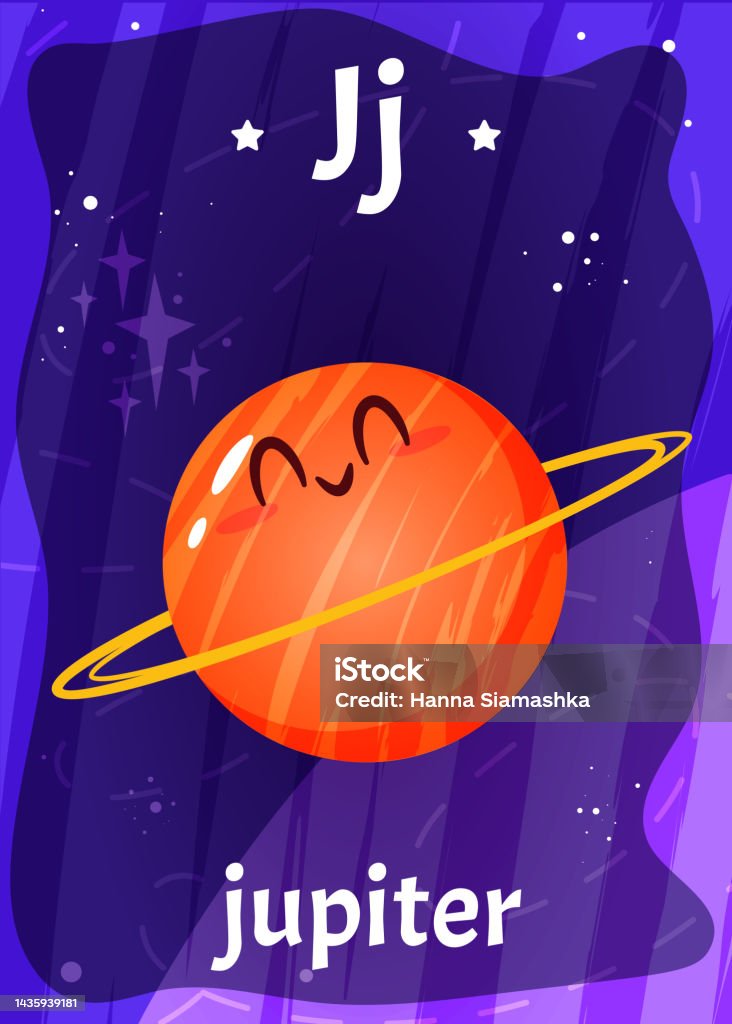 Kartu Flash Alfabet Ruang Cetak Kartun Dengan Huruf J Dan Planet ... Kartu Flash Alfabet Ruang Cetak Kartun Dengan Huruf J Dan Planet ...