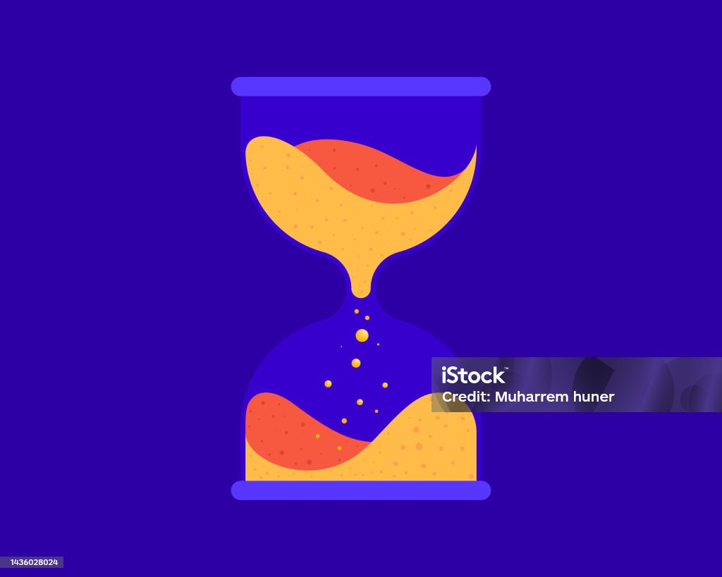 Colorful Hourglass Vector Illustration Stock Illustration Download Image Now Hourglass