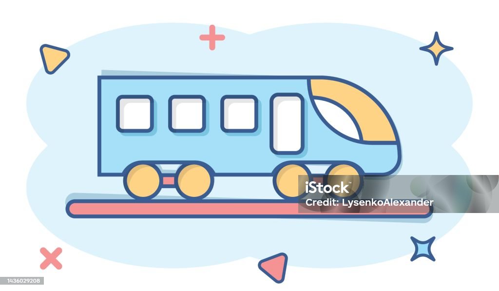 Vetores De Ícone Do Metrô Em Estilo Cômico Ilustração Do Vetor De