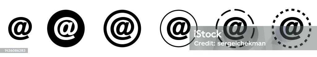 Icône Demail Ensemble Dicônes De Messagerie Symbole Du Message Vecteurs