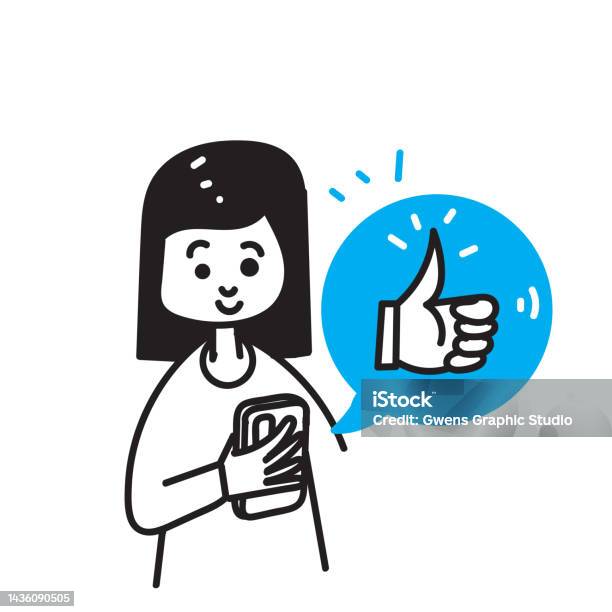 Ponsel Doodle Yang Digambar Tangan Dengan Vektor Ilustrasi Simbol Tanda