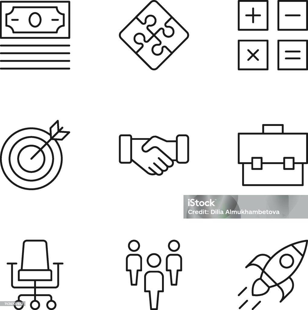 Collection Of Isolated Vector Line Icons For Web Sites Adverts Articles