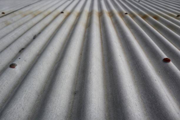 Free Stock Photo of Wavy asbestos industrial roof close-up | Download ...