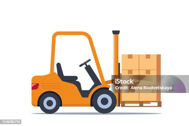 Forklift Peralatan Gudang Untuk Mengangkat Kotak Memuat Kardus Pada ... Forklift Peralatan Gudang Untuk Mengangkat Kotak Memuat Kardus Pada ...