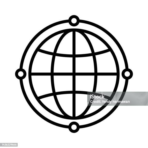 Internet Globe Icon Vector Design Template In White Background Stock