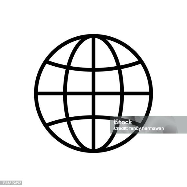 Internet Globe Icon Vector Design Template In White Background Stock
