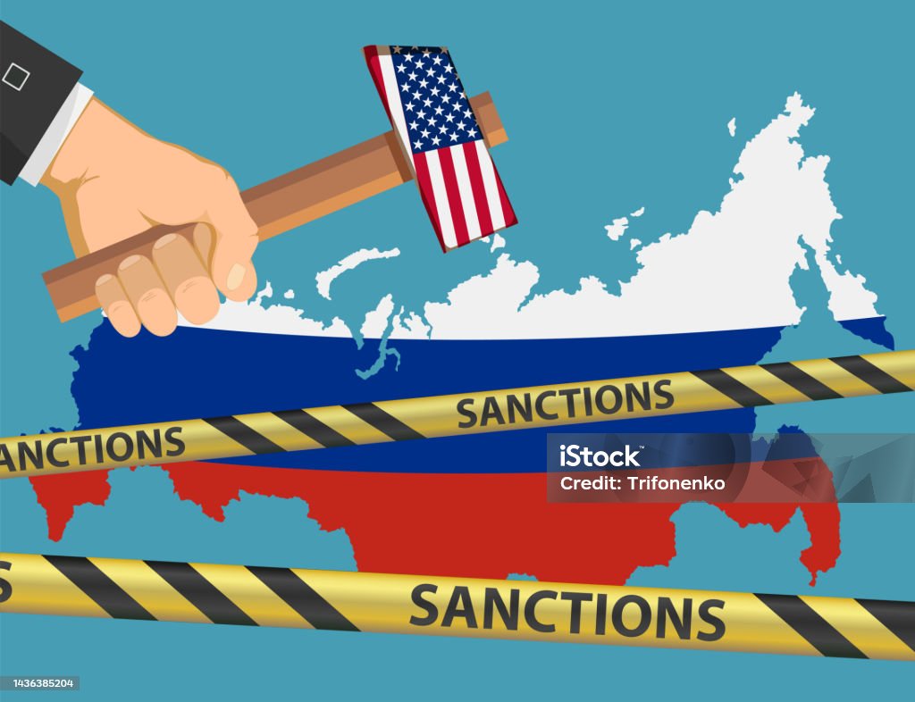 Hammer With Usa Flag Over Russia Map Stock Illustration - Download ... Hammer With Usa Flag Over Russia Map Stock Illustration - Download ...