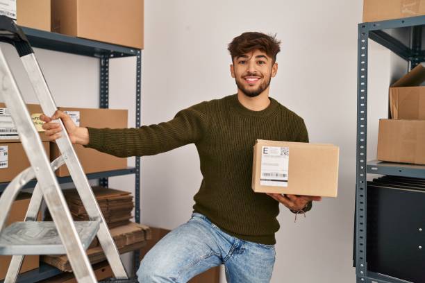 Free Stock Photo of Man Holding Box in Office | Download Free Images ...