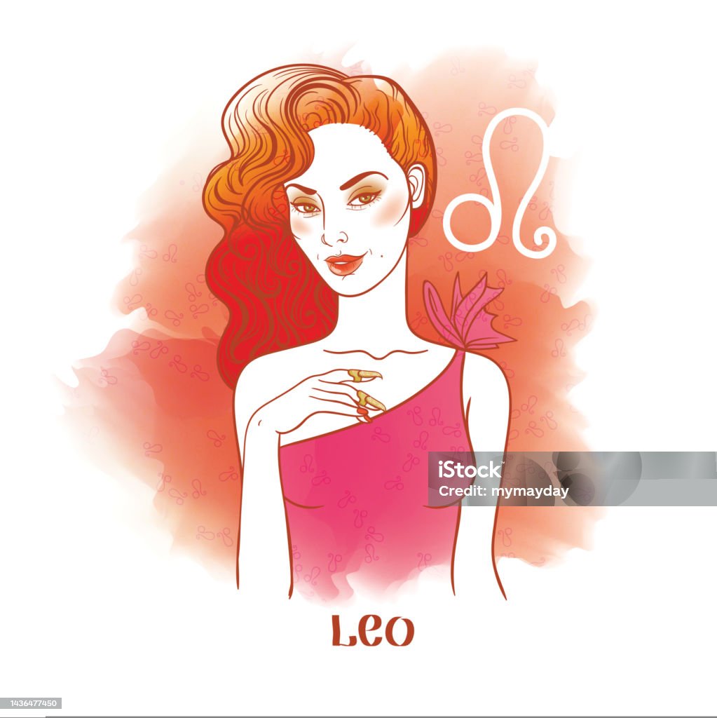 Leo Astrological Sign Beautiful Red Haired Girl With Claw Rings