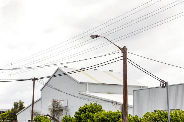 Free Stock Photo of Telephone Pole With Street Light Background ...