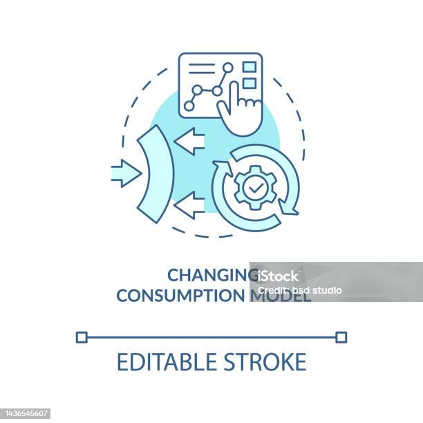 Changing Consumption Model Turquoise Concept Icon Stock Illustration ... Changing Consumption Model Turquoise Concept Icon Stock Illustration ...