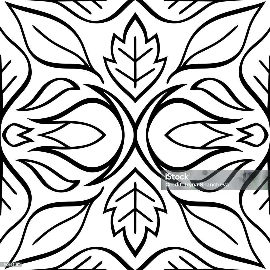 Line Seamless Pattern Isolated Doodle Hand Drawn Art Sketch Vector