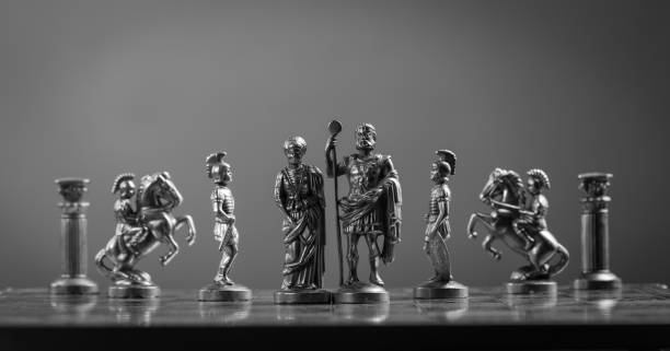 Free Stock Photo of Strategic Battle: Black and White Chess Pieces ...