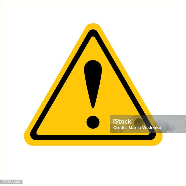 Signal De Détresse Avec Point Dexclamation Panneau Triangulaire Jaune