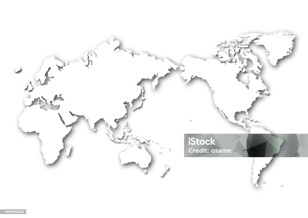 Carte Du Monde Conception Dombre Floue Noire Fond Blanc Illustration