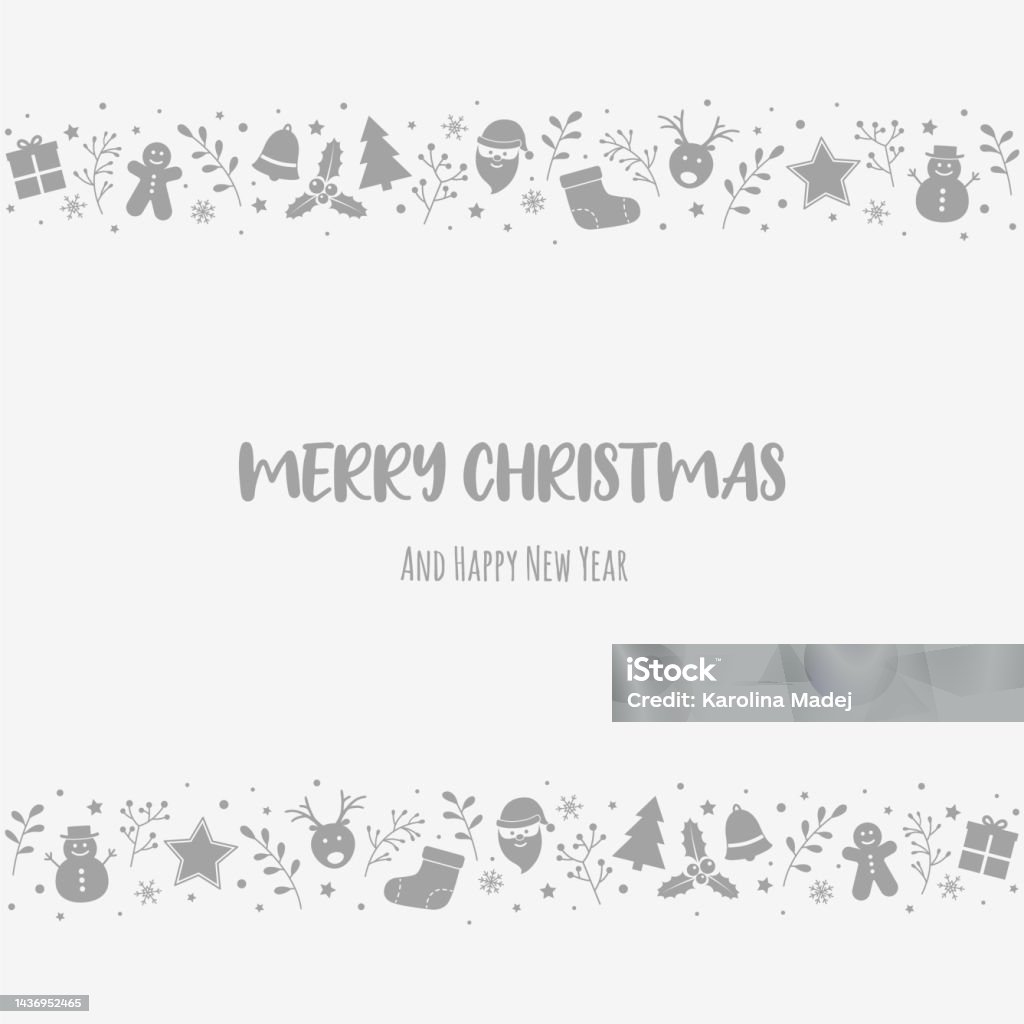 Christmas Card With Ornaments And Wishes Vector Stock Illustration