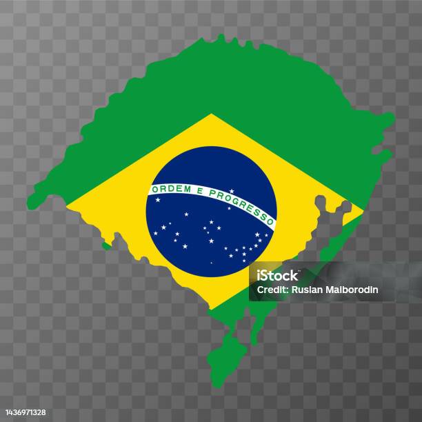 Vetores De Mapa Do Rio Grande Do Sul Estado Do Brasil Ilustração