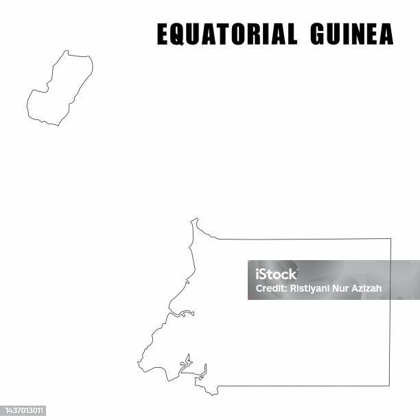 Illustration Vectorielle Du Contour De La Carte De La Guinée