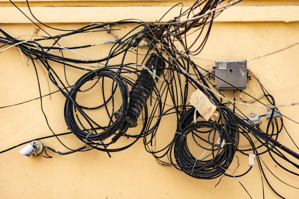 Free Stock Photo of Tangled Electrical Wires on Wall | Download Free ...