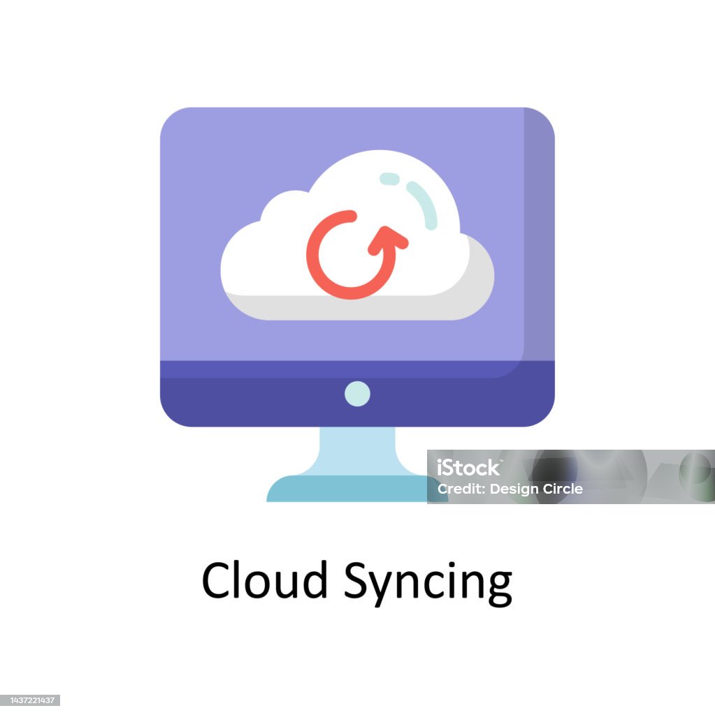 Cloud Syncing Vector Flat Icon Design Illustration Cloud Computing ... Cloud Syncing Vector Flat Icon Design Illustration Cloud Computing ...