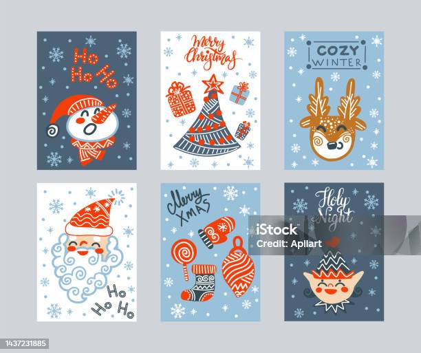 Ilustración De Conjunto De Ilustración Vectorial De Tarjetas De