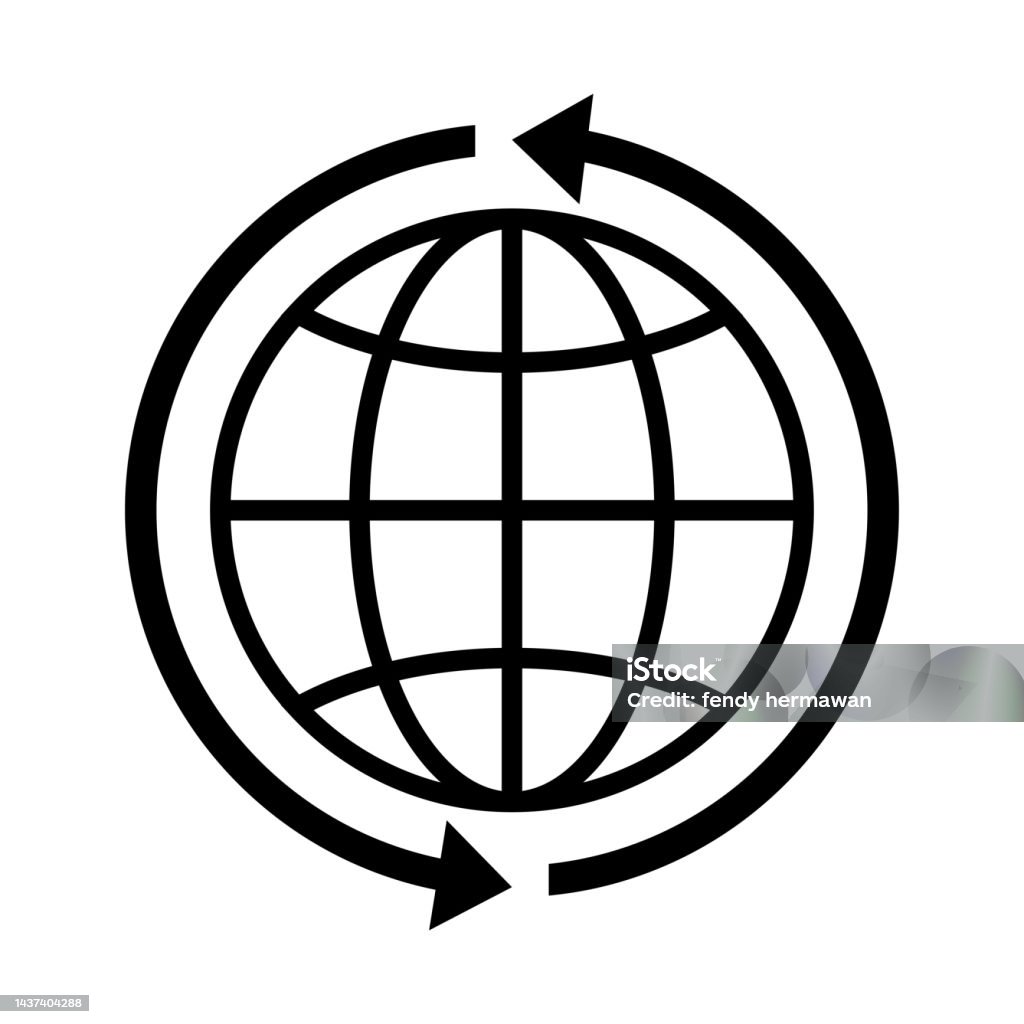 Internet Globe Icon Vector Design Template In White Background Stock