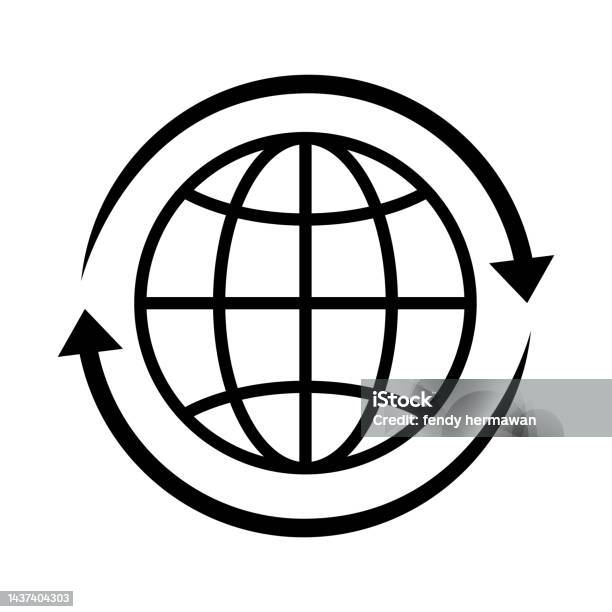 Internet Globe Icon Vector Design Template In White Background Stock