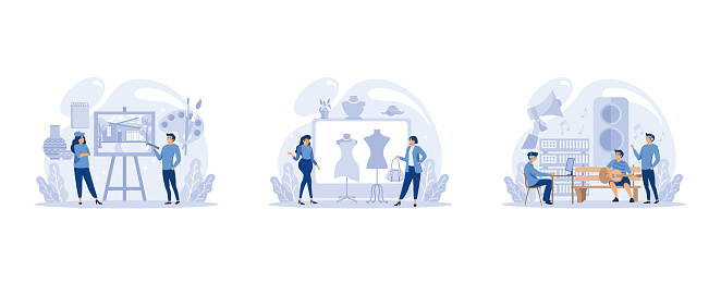 It Profession Set Programmer Write Software And Create Code For Computer Coding Script For