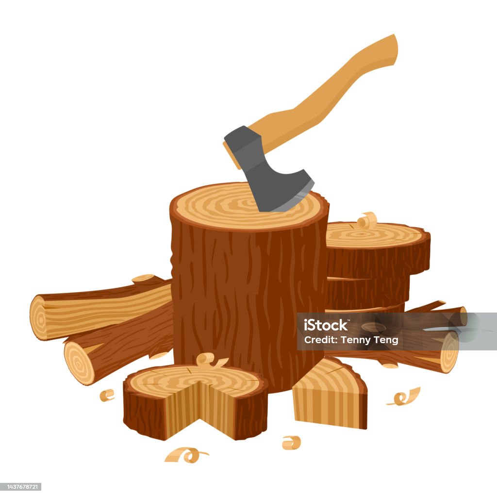 Kayu Gelondongan Dengan Kapak Memotong Kayu Batang Pohon Kartun Kayu ... Kayu Gelondongan Dengan Kapak Memotong Kayu Batang Pohon Kartun Kayu ...