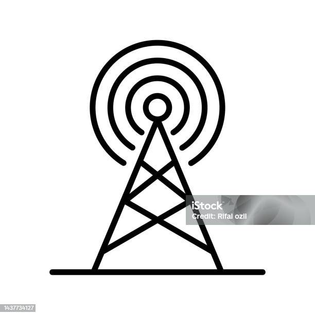Tour De Communication Icône Logo Design Vector Template Illustration