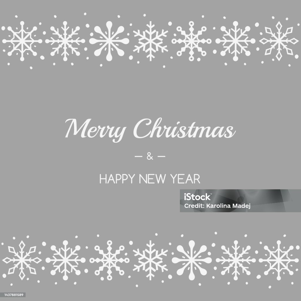 Concept Of Christmas Greeting Card With Snowflakes And Wishes Vector