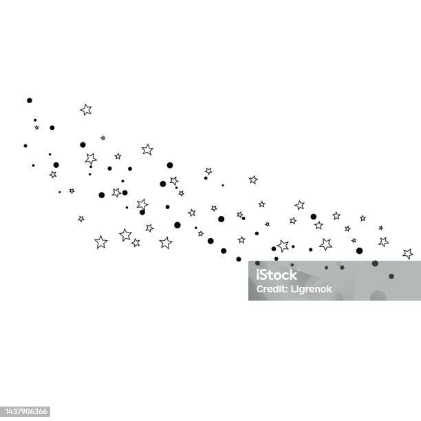 Ligne À Partir De Points Et Détoiles Sur Fond Blanc Vecteurs Libres De