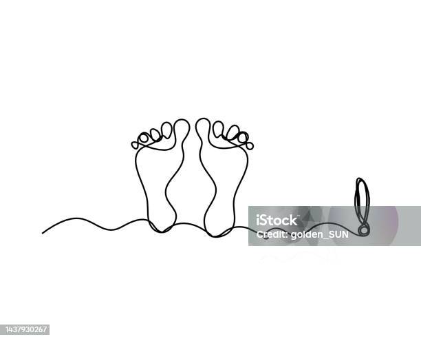 Silhouette De Pied Abstrait Avec Point Dexclamation Comme Dessin Au