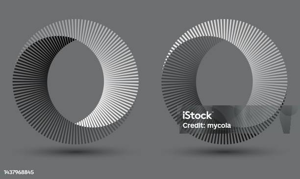 Circle Abstract Background Yin And Yang Symbol Illusion Of Dynamic
