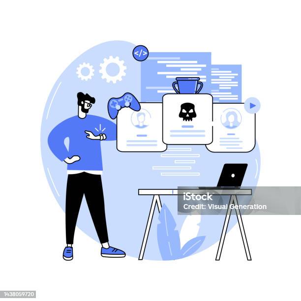 Pengembangan Aplikasi Yang Dapat Dikenakan Ilustrasi Vektor Kartun