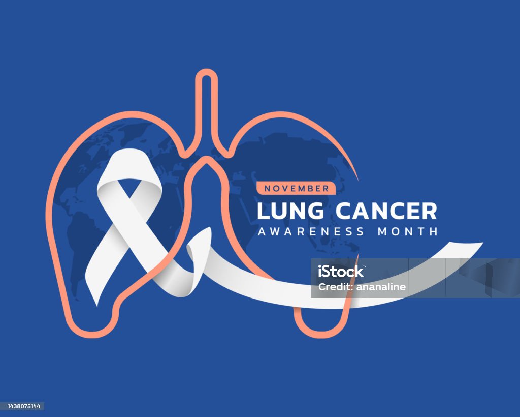 Mois De La Sensibilisation Au Cancer Du Poumon Symbole Pulmonaire De